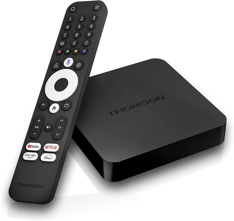 Thomson 4K Streaming Box Google TV, Voice Control, Chromecast Built-In ...