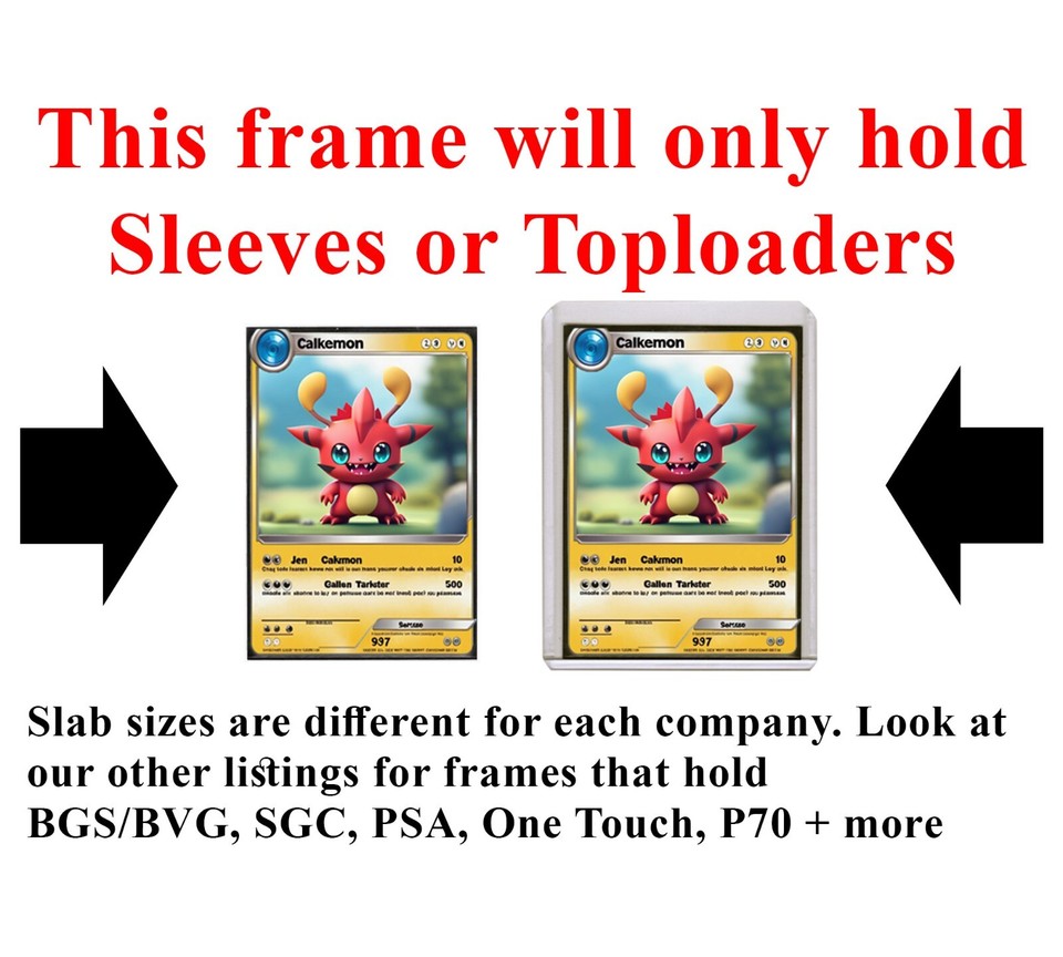 Card Sleeve / Toploader Card Frame Display holds (9) Sleeves or ...