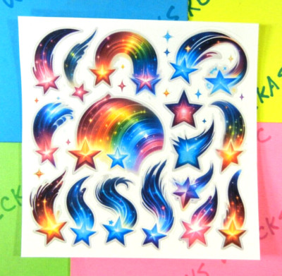 Shooting Stars Stickers Sheet | eBay
