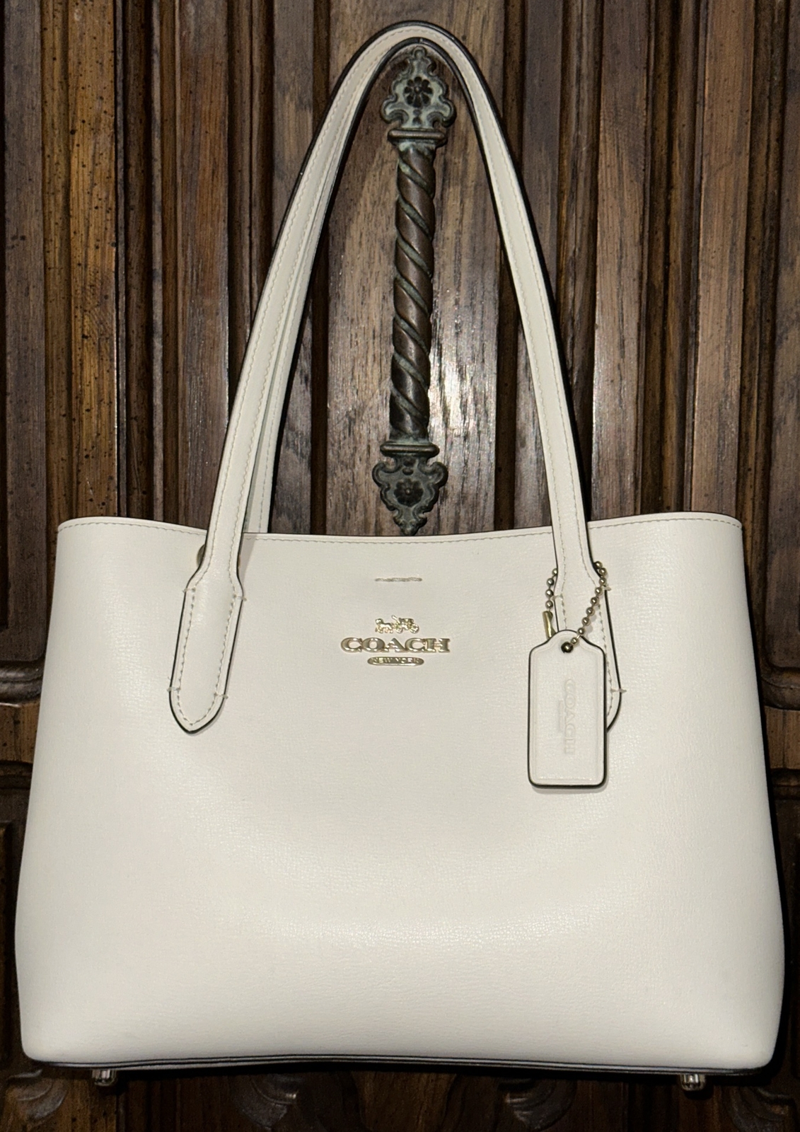COACH NY Ivory Leather Mini Avenue Carryall Crossbody… - Gem
