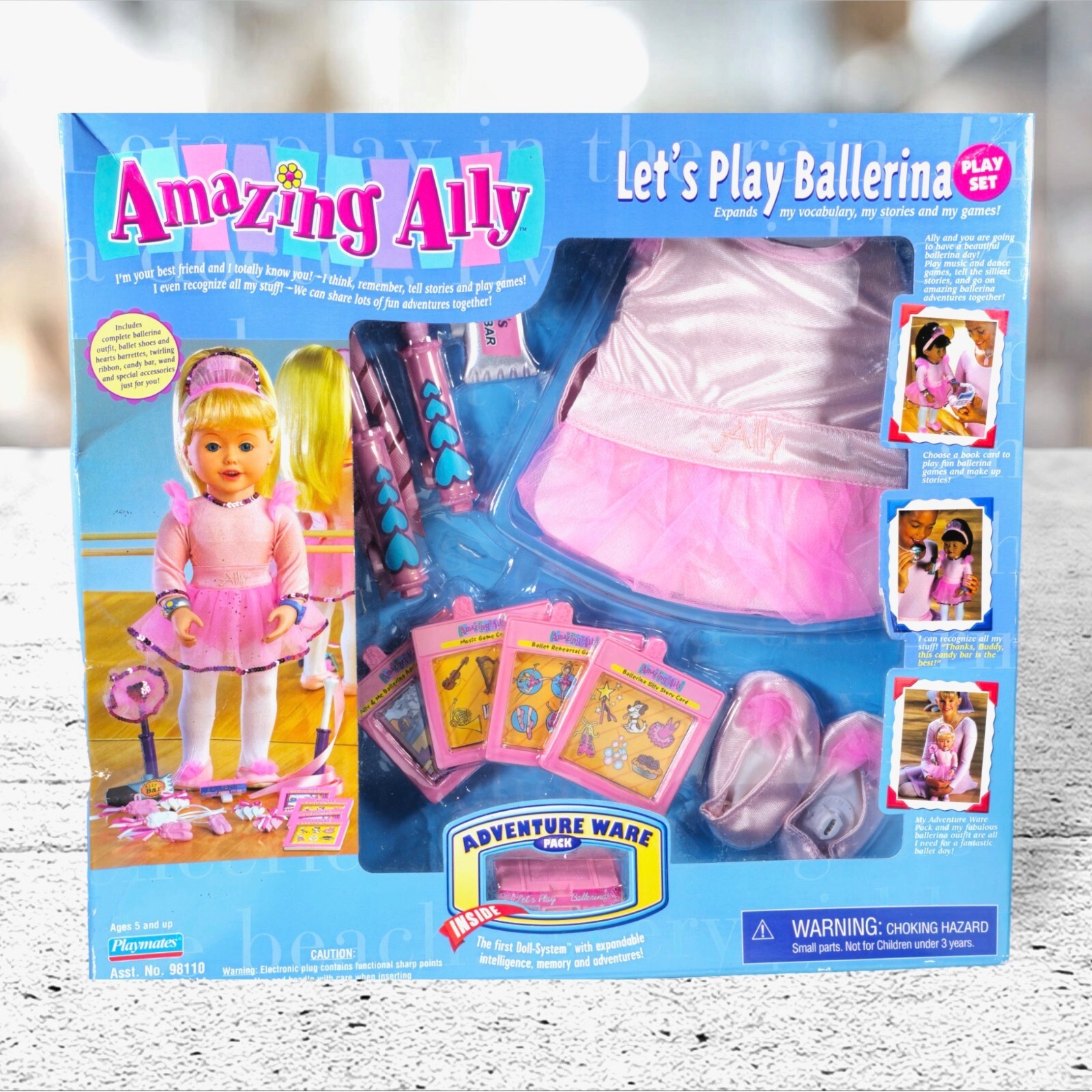 1999 Playmates AMAZING ALLY LET'S PLAY BALLERINA PLAYSET Interactive ...