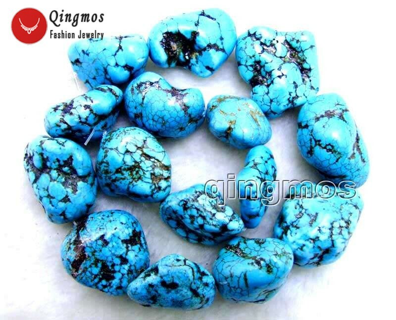 10-20mm Natural BAROQUE Blue Turquoise Loose Beads for Jewelry Making ...