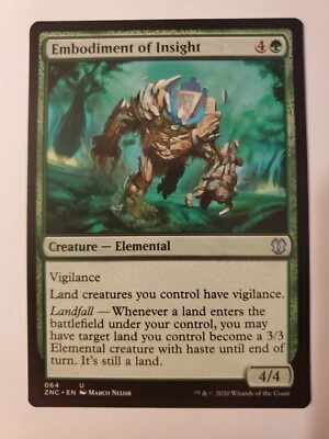 MTG Magic The Gathering Card Embodiment of Insight Creature Elemental ...