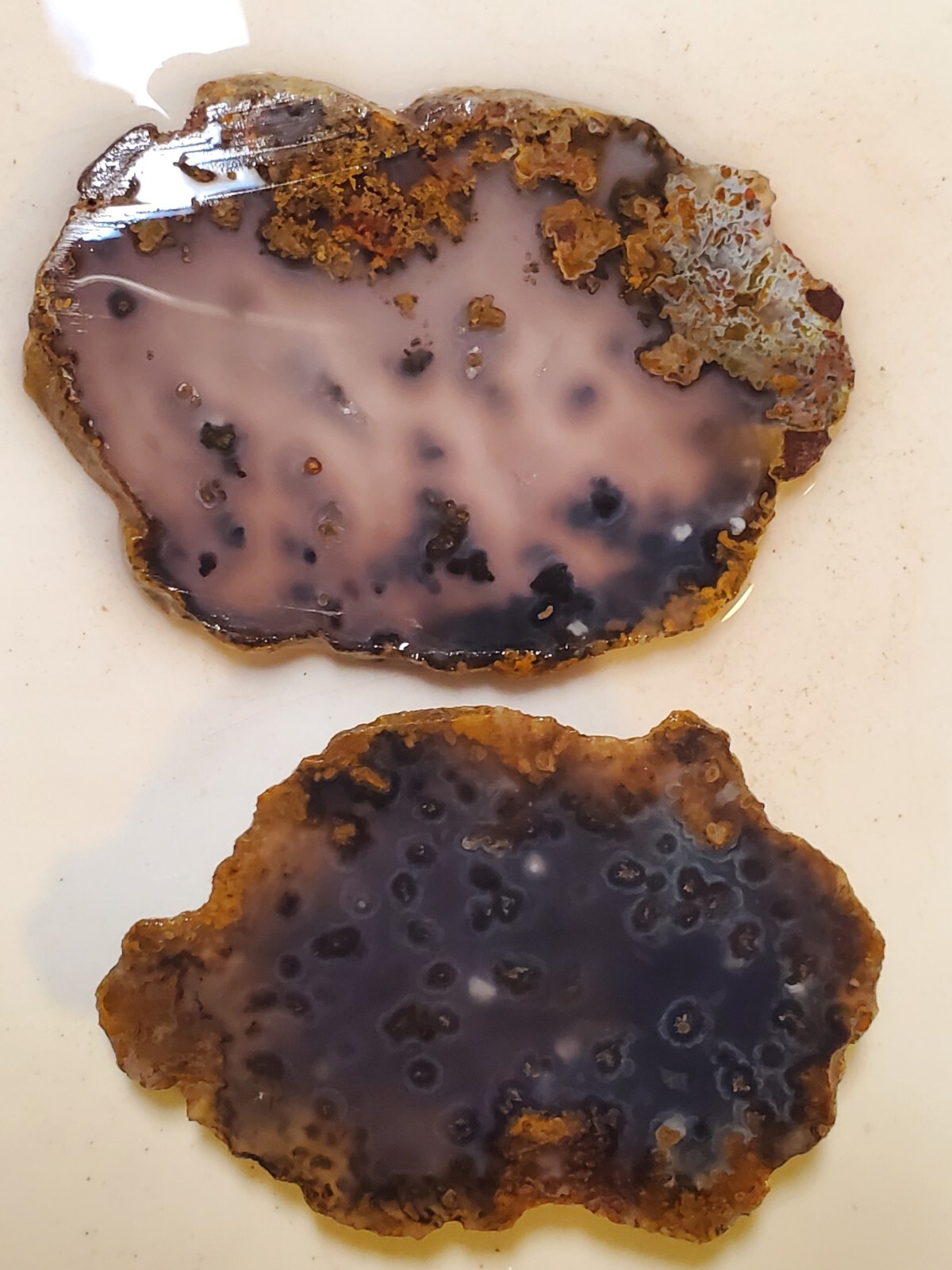 2 Woodward Ranch Pom-Pom Tube Plume Agate Rough Alpine Texas 92g | eBay