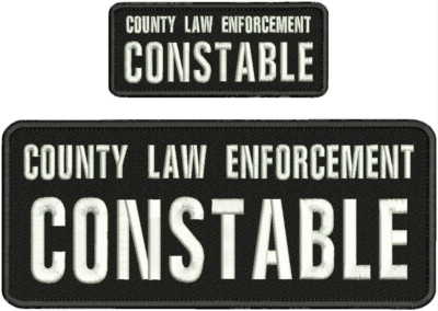 county law enforcement constable embroidery Patches 4x10 and 2x5hook on ...