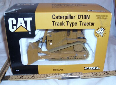 ERTL CAT D10N TRACK TYPE TRACTOR MINING BULLDOZER 1/50 CATERPILLAR ...