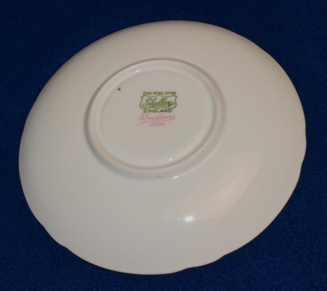 Vintage Shelley Porcelaine Fine Angleterre Bois Motif 13348 14.6cmd ...