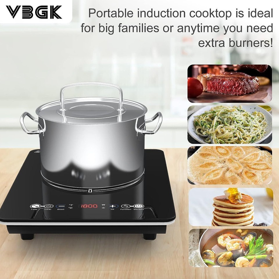Induction Cooktop 1 Burner Electric Hot Plate Induction Cooker 110V ...
