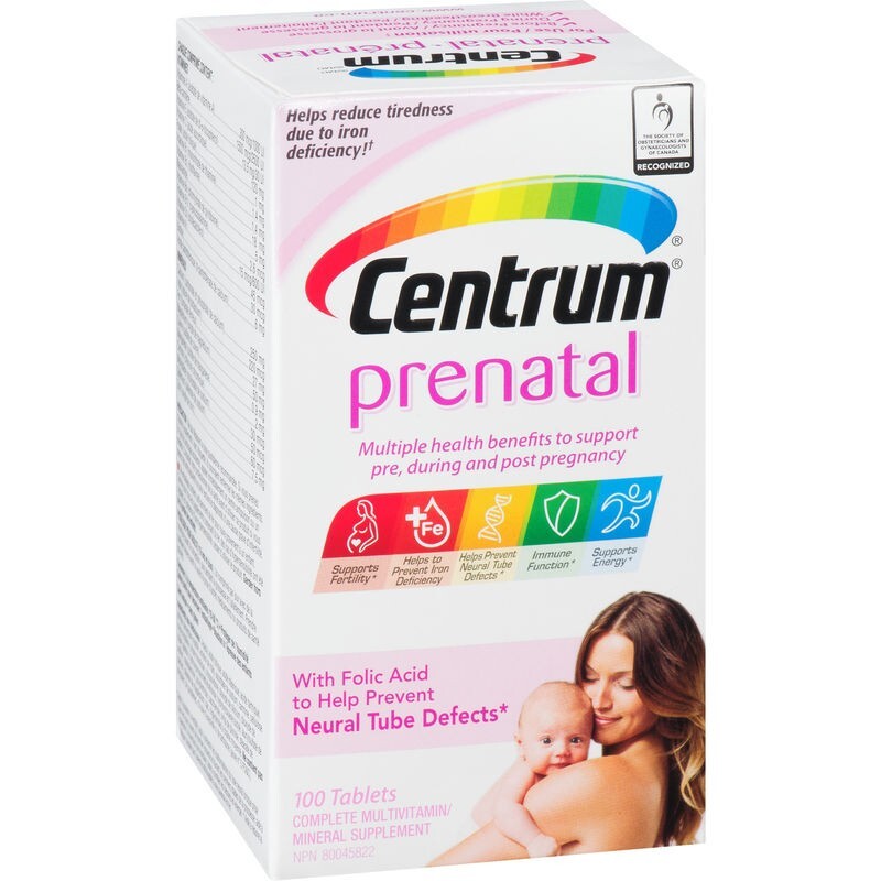 2x Centrum Prenatal Multivitamin Supplement Tablets Pregnancy Vitamins ...