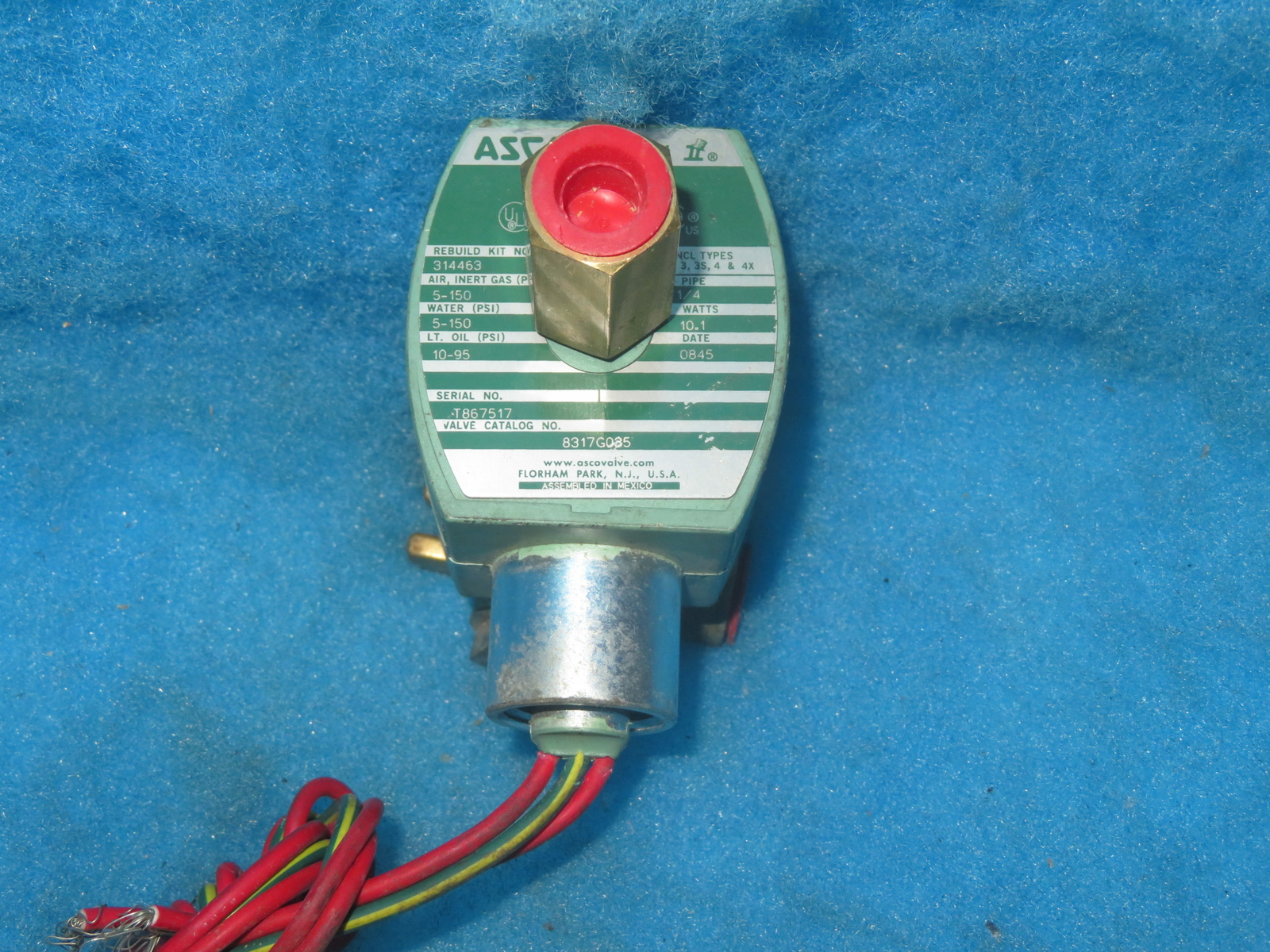 New Asco 8317G035 5-150PSI 1/4" Red Hat Valve + 1 Year Warranty | eBay