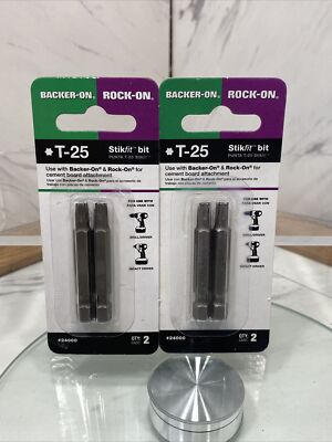 2 pk.Backer-On / Rock-On 2-Piece 1/4" x 2" Torx Stikfit Driver Bit ...