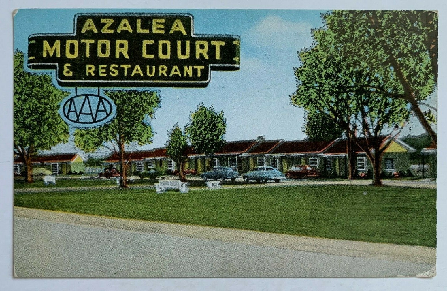 1952 GA Postcard Camilla Georgia Azalea Motor Court US 19 motel vintage ...