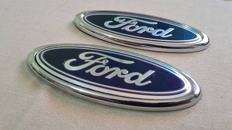 Oval Dark Blue Badges x2 Cosworth sierra Fiesta escort rs turbo capri ...