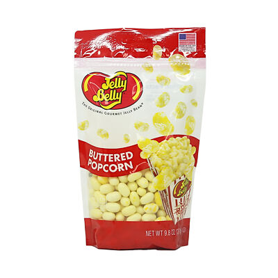 Jelly Belly Buttered Popcorn Stand up Pouch 9.8oz Bag | eBay