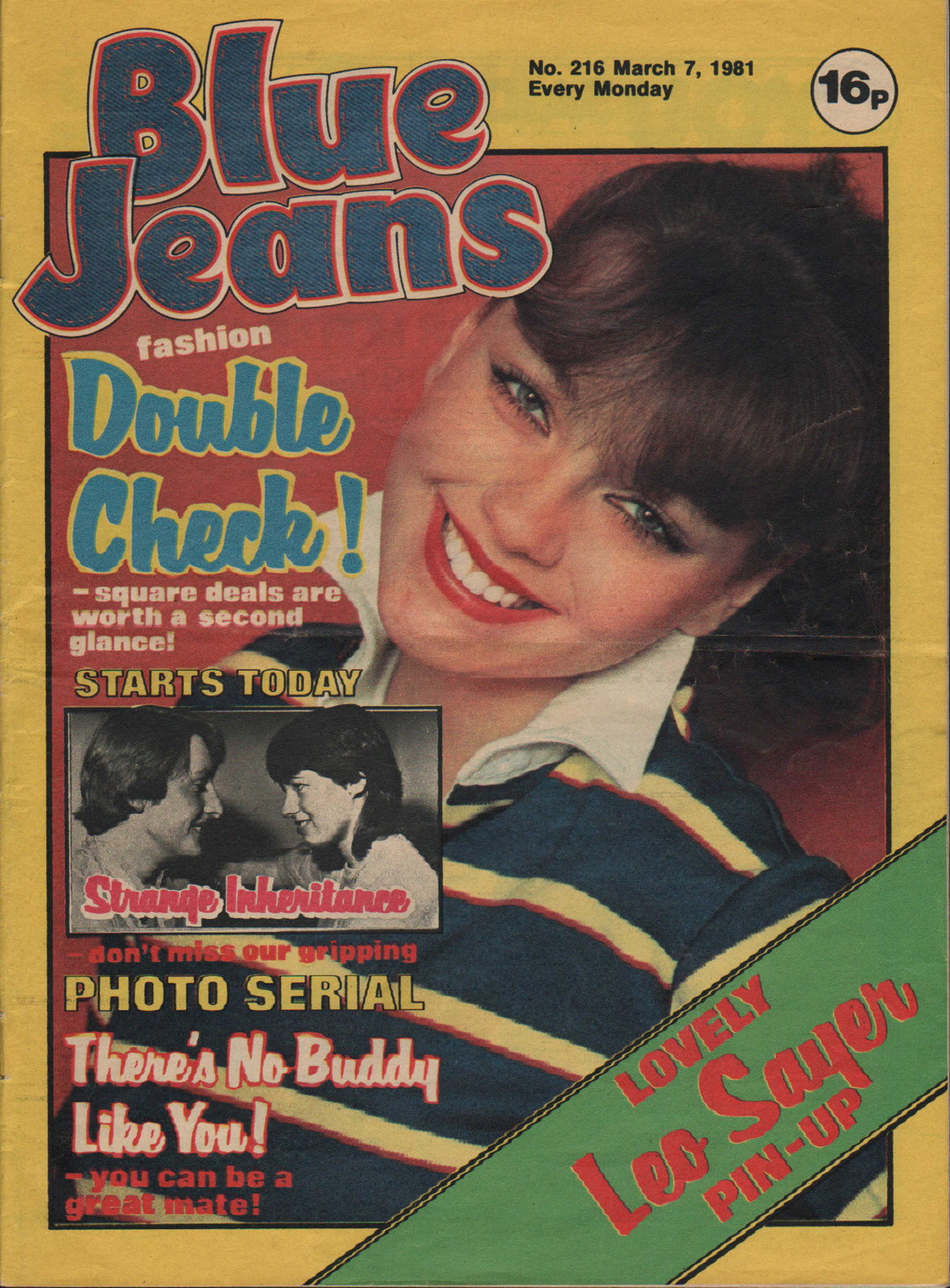 Blue Jeans Magazine 7 March 1981 No. 216 Leo Sayer Hazel O'Connor | eBay