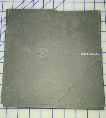 2003 Dodge Concepts Press Kit Product Information Brochure | eBay