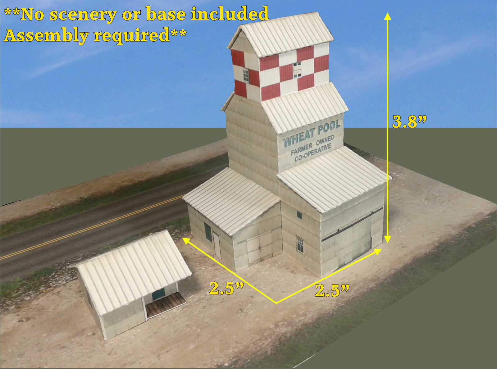 N Scale Building - Grain Elevator Cardstock Paper Kit Pre-Cut GE2N | eBay