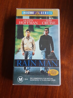 Rain Man, VHS Tape, Dustin Hoffman, Tom Cruise, Vintage Video, Movie M ...