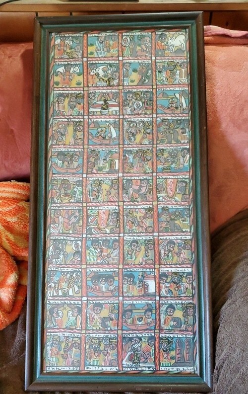 Original Painting Ethiopian Art King Soloman & Sheba Ark Of The ...