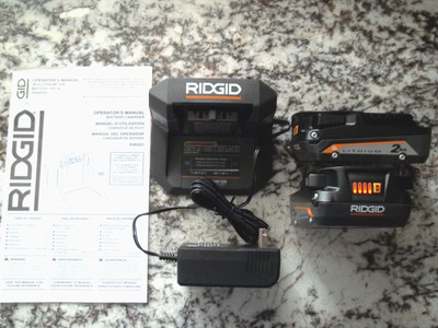(2) NEW Genuine RIDGID R87002 18V 2.0 Ah Lithium Ion Batteries ...