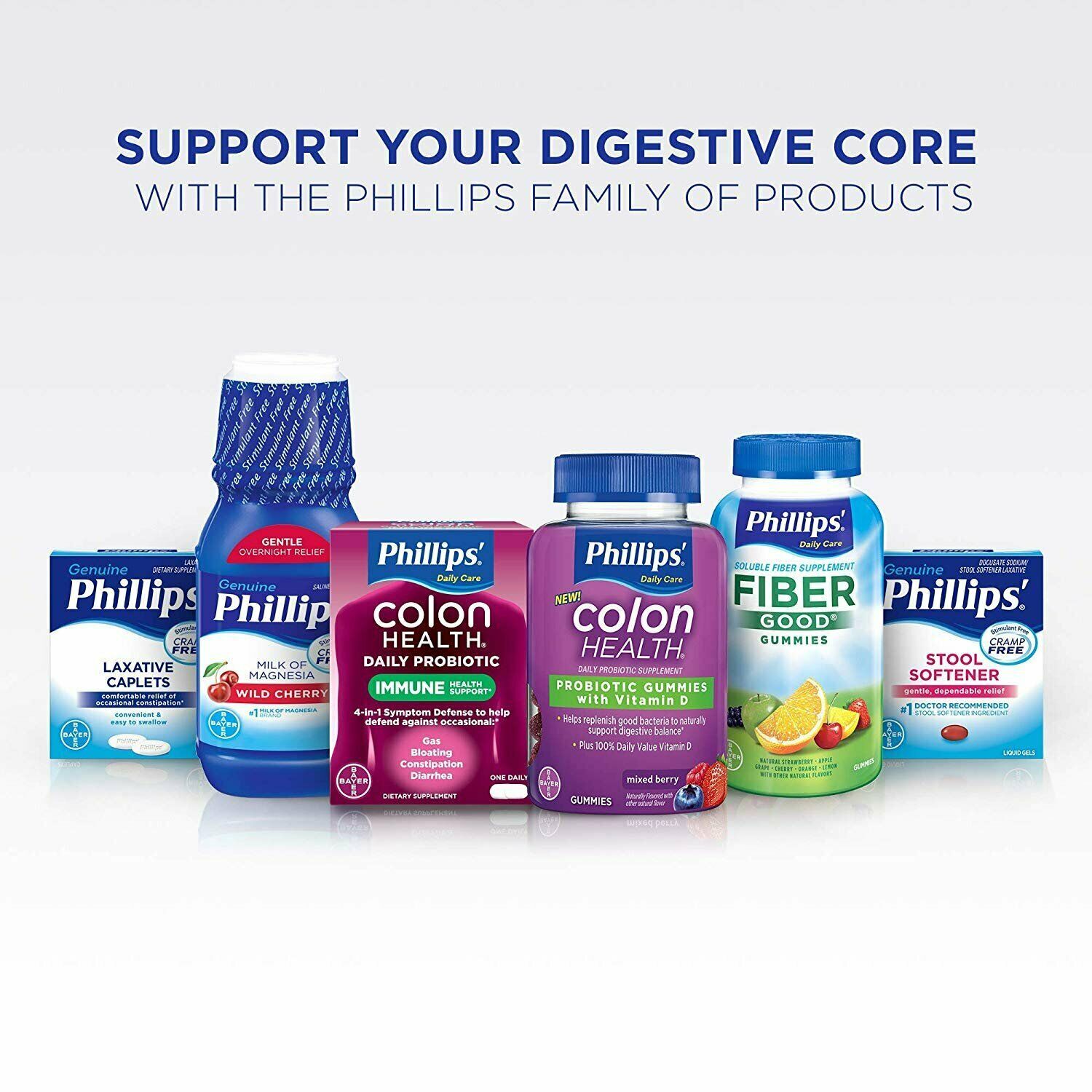 Bayer Phillips Laxative Caplets Dietary Supplement Stimulant & Cramp ...