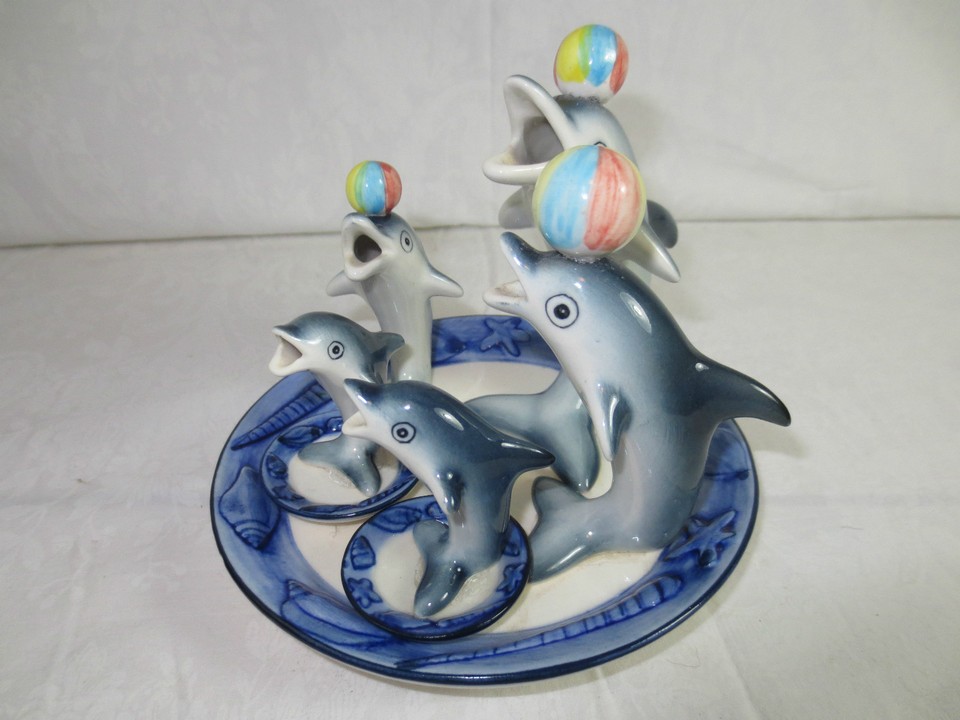 PORCELAIN Figurine DOLPHINS | eBay