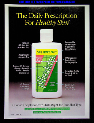 Phisoderm Lotion Chattem 1997 Trade Print Magazine Ad Poster ADVERT | eBay