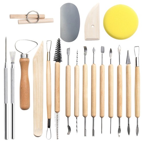 19 Pcs Basic Clay Pottery Tools DIY Art Ceramic Supplies Modeling Tools ...