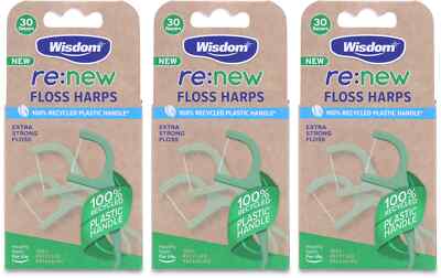 Wisdom Renew Floss Harps 30 Pack X 3 | eBay UK