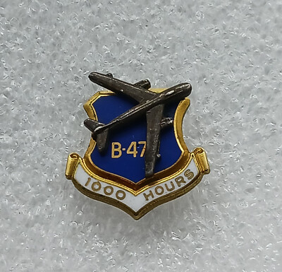 USAF B-47 1000 Hour Pin LG Balfour 1/10 10K Gold Filled | eBay