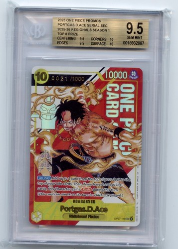 One Piece Card Game OP07-119 Portgas.D.Ace Tournament Serial PSA 10 ...