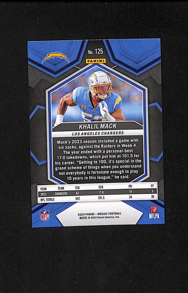 2024 Panini Mosaic #125 Khalil Mack | eBay