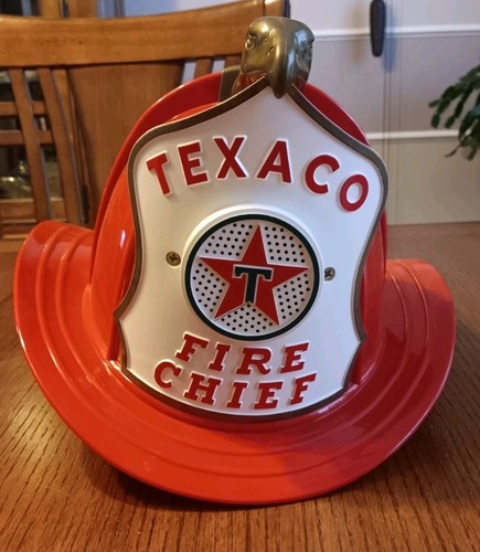 Vintage Texaco Fire Chief Red Toy Fireman Hat Helmet NEW IN BOX | eBay