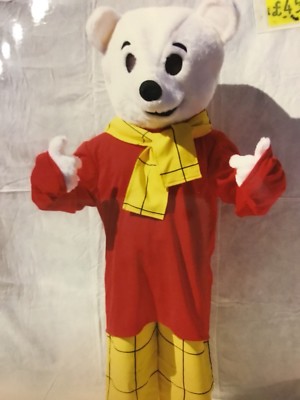 Mans Animal Rupert The Bear Mascot costume Fancy Dress Outfit Cosplay ...