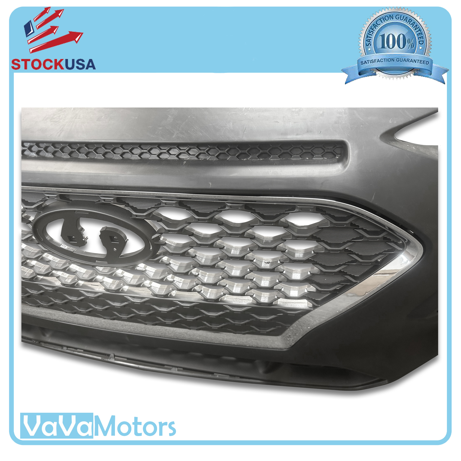 Fits 2018-2021 Hyundai Kona Front Bumper Grille Assembly w/ Grille ...