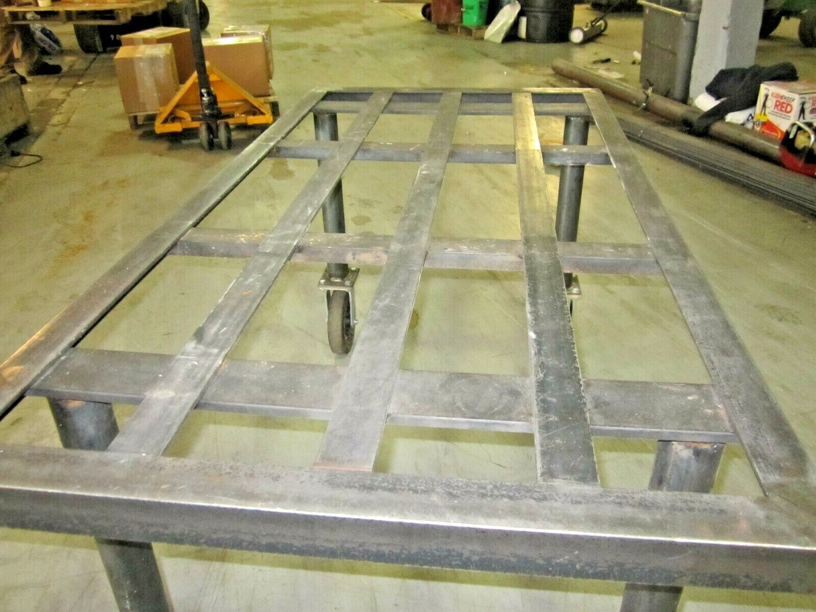 Custom made sizes Industrial Steel Shop Cart (4-Wheel Caster) | eBay