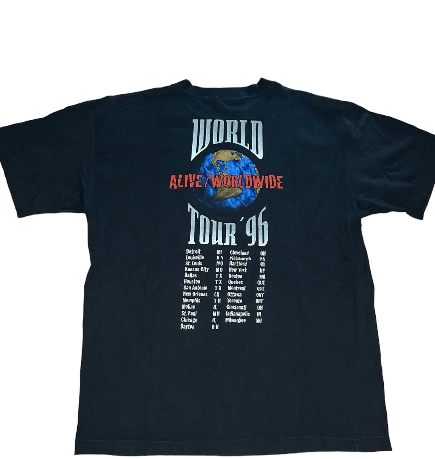 Vintage 1996 Kiss Alive/Worldwide World Tour T-shirt - Gem