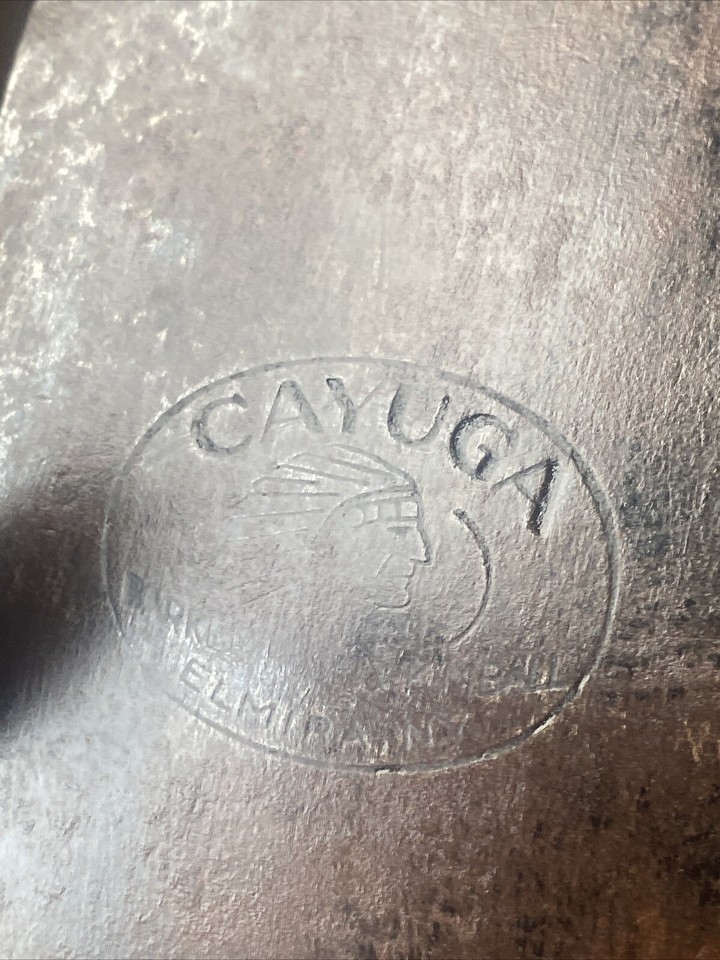 NICE CAYUGA DOUBLE BIT AXE Indian Chief Logo BARKER ROSE KIMBALL Elmira ...