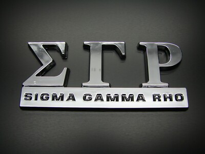 SIGMA GAMMA RHO CAR EMBLEM STICKER LOGO DECAL Fraternity & Sorority ...