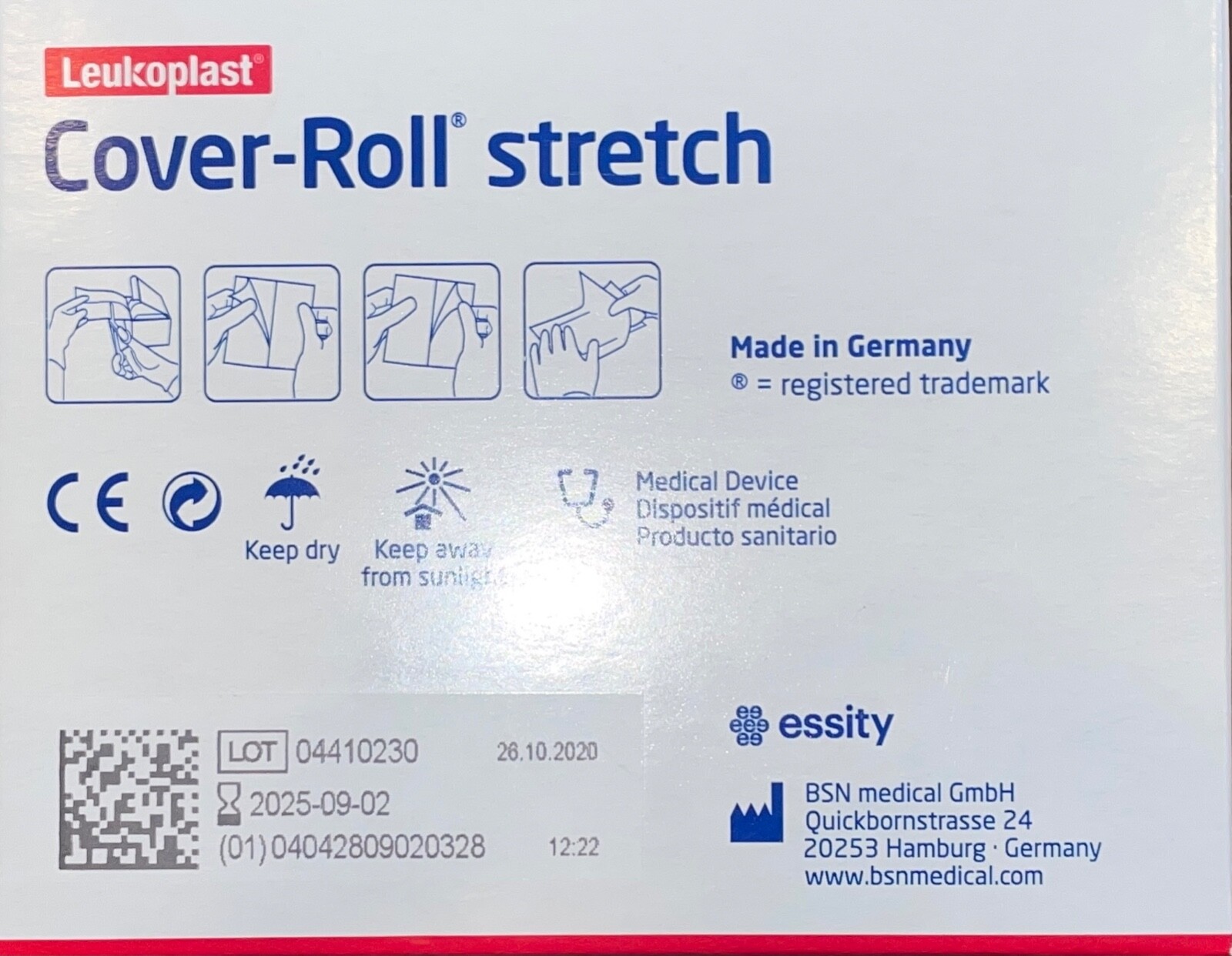 Cover-Roll Stretch 4" x 10 Yards Non-Woven Adhesive Bandage-ref 45553 ...