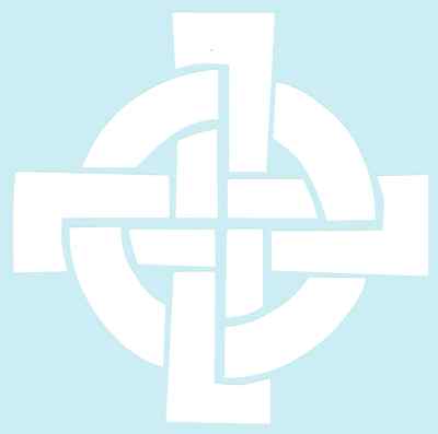 celtic cross knot white vinyl sticker asatru thors asatru valknut thors ...