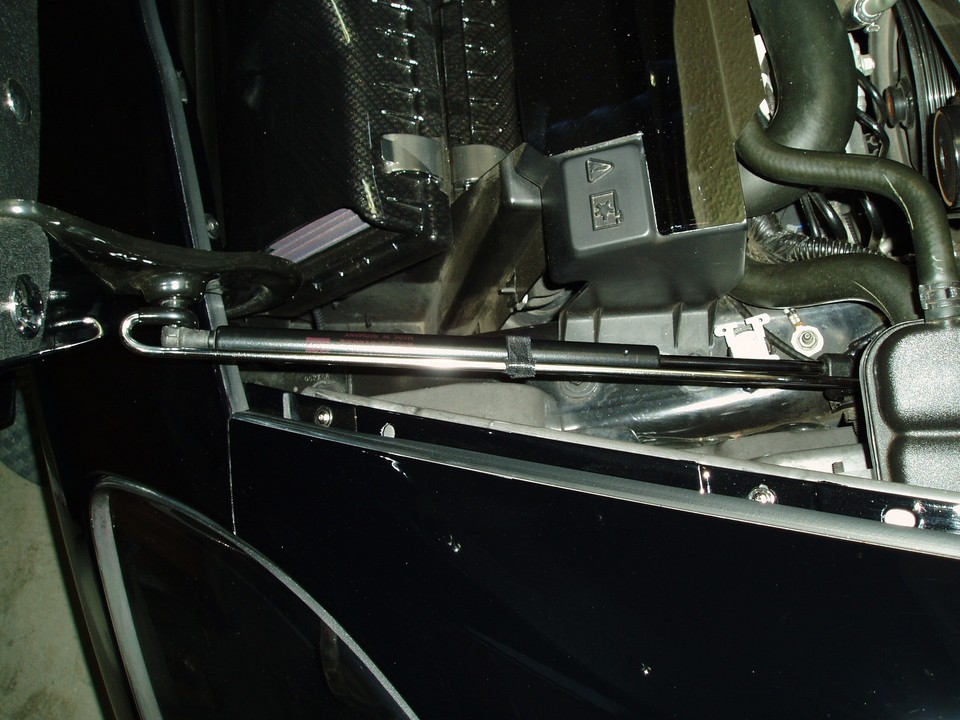 Corvette C5 Show Car Hood Prop Rod 1997 - 2004 Vette Polished Aluminum ...