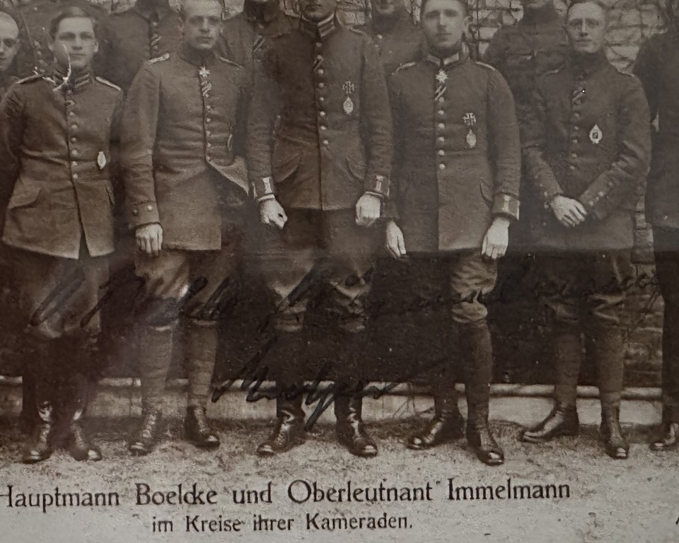 Hauptmann Oswald Boelcke & Oberleutnant Max Immelmann Autographed ...