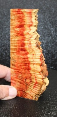 Stabilized Flaming Red Box Elder Wood Block Knife Scales/Resin Casting ...