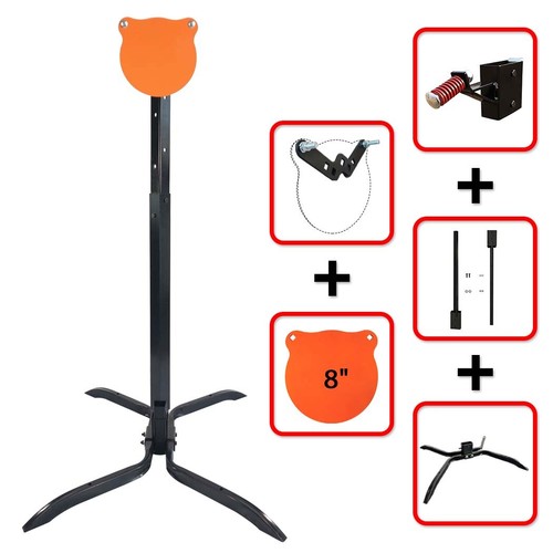 AR500 Steel Target Stand System -8" Gong + 2x4 Stand Mount Kit,Height ...