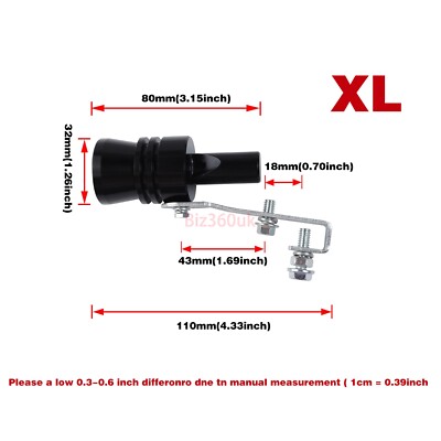 Universal Turbo Sound Exhaust Muffler Pipe Whistle Car Oversized Roar ...