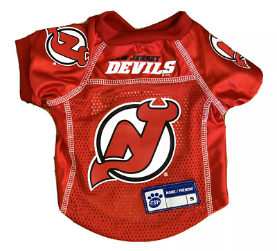 NEW JERSEY DEVILS Pet Gear Dog’s Mesh Hockey Jersey Size S NHL Licensed ...