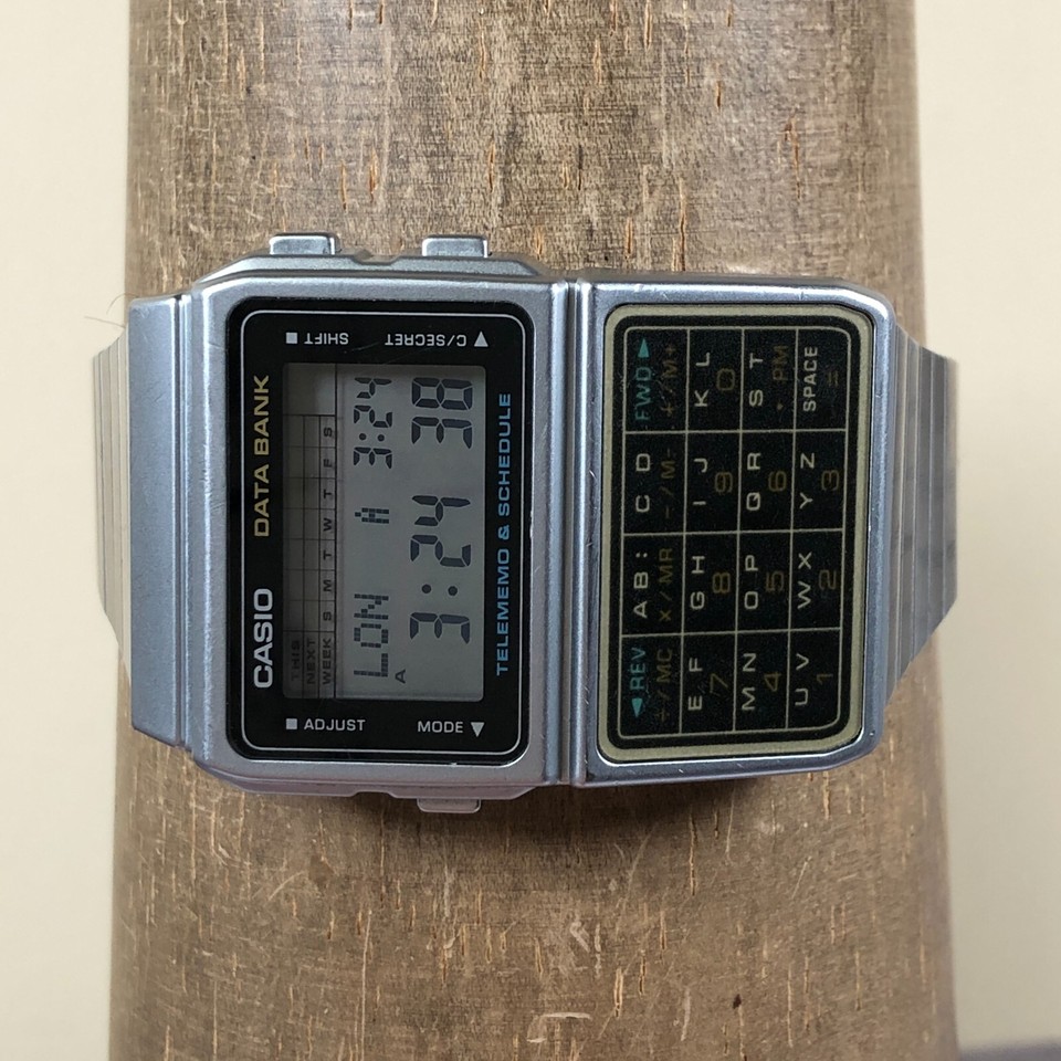 Vintage Casio Databank Men DBC-610 Silver Tone Quartz Digital 33mm Watch 7 3/4" | eBay