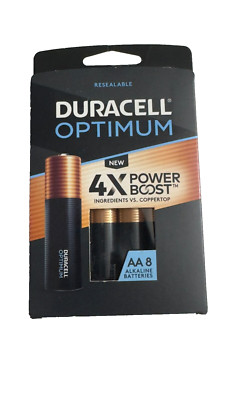 Duracell Optimum - 4X Power Boost Alkaline Batteries AA 8 | eBay