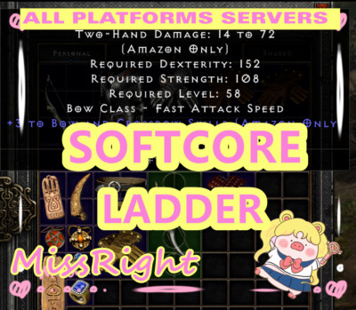 4OS Grand Matron Bow+ED🌺Diablo 2 D2R Softcore LADDER🌺PC-SWITCH-PS-XBOX ...